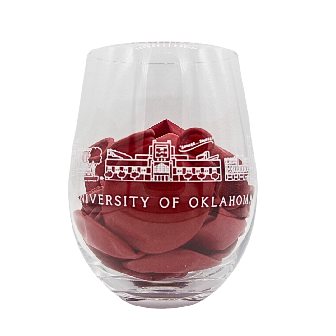 Oklahoma Skyline Stemless Glass – Valiant Gifts Wholesale