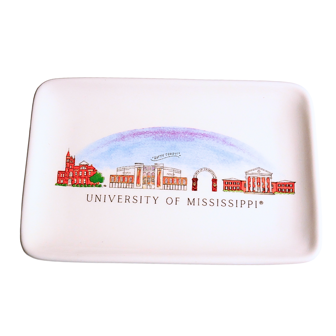 Ole Miss Skyline Ceramic Trinket Tray – Valiant Gifts Wholesale